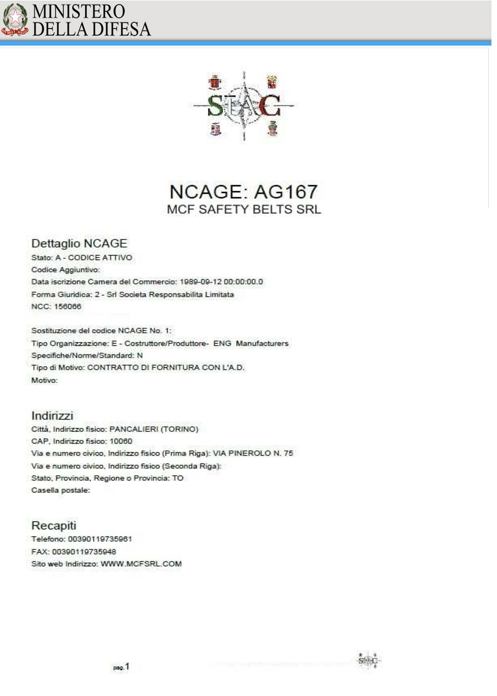 Certifications – MCF Safety Belts